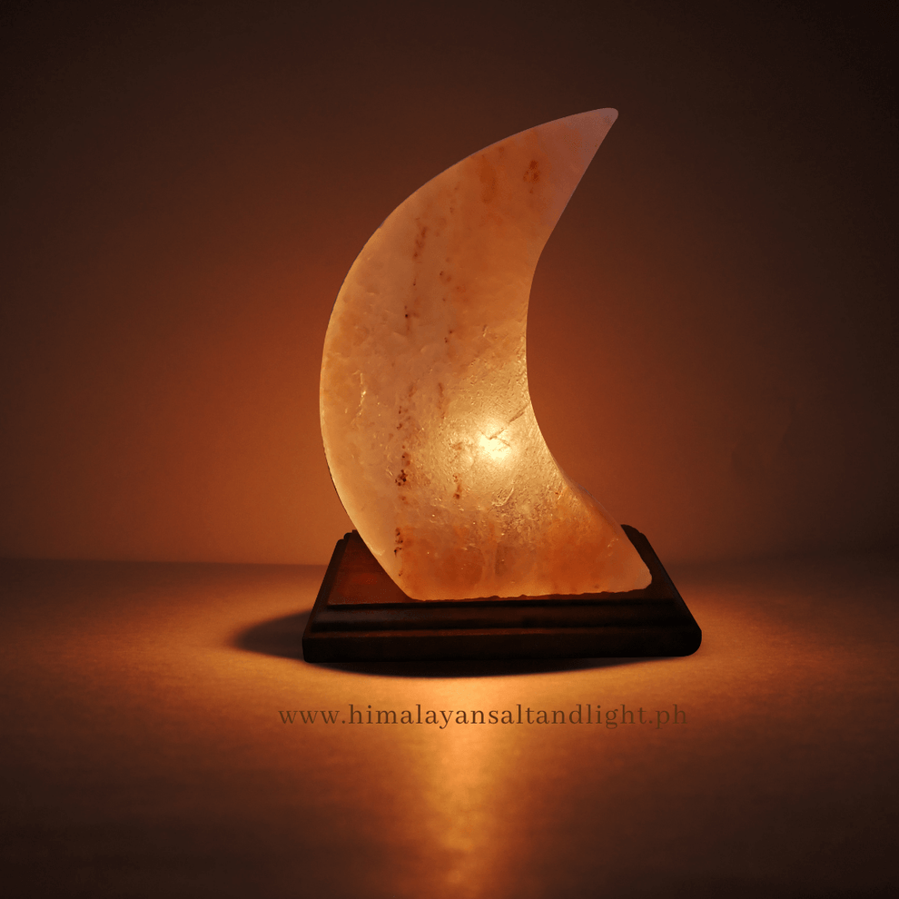 Crescent Moon Salt Lamp – Himalayan Salt and Light Ph